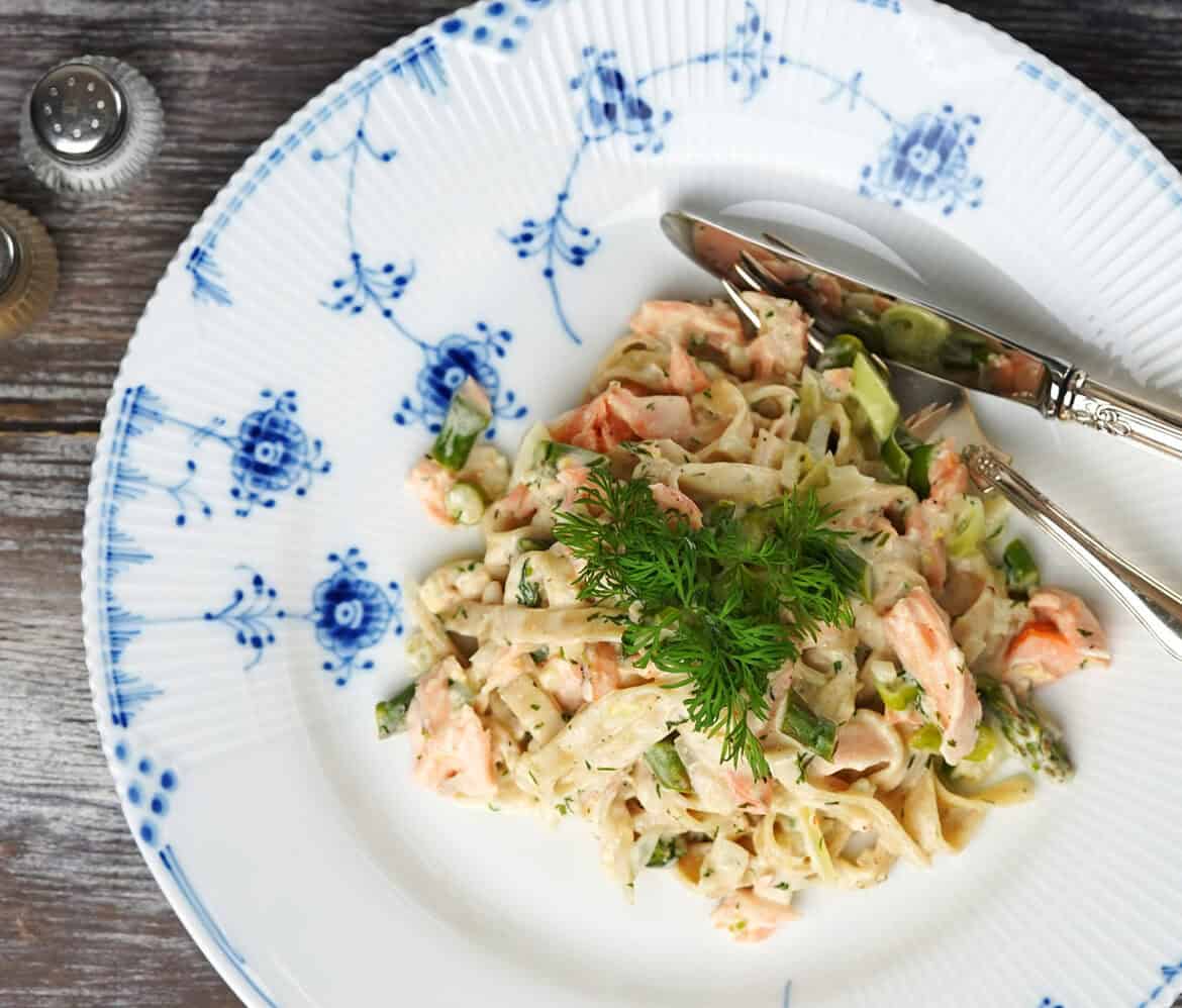 Pasta med laks og fløde